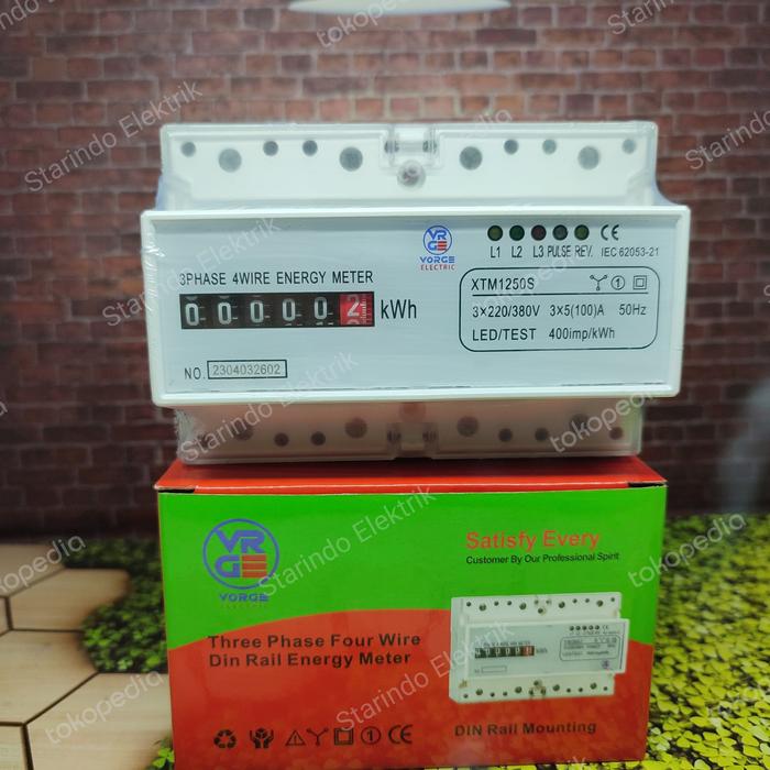Jual kwh meter analog XTM1250S 5(100)A energy meter VORGE 3phase 3 phase - Jakarta Barat ...