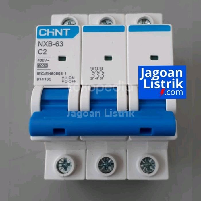 Jual MCB Chint NXB-63 3P 2A 3 Phase 2 Ampere Chnt NXB63 - Kota Surabaya - Jagoan Listrik | Tokopedia