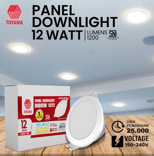 Promo Lampu LED TOYAMA Downlight Ceiling Plafon Kantor Rumah Inbow Bulat 12W - Kab. Bogor - Toya ...