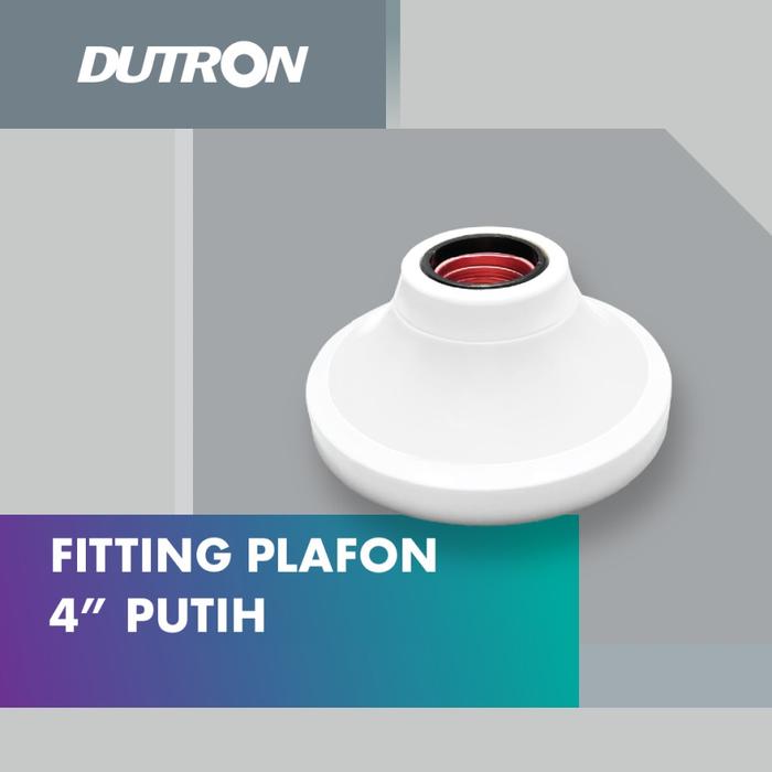 Jual Fitting Lampu Plafon Bulat Fiting Plafon Bulat 4 inch E27 DUTRON ...
