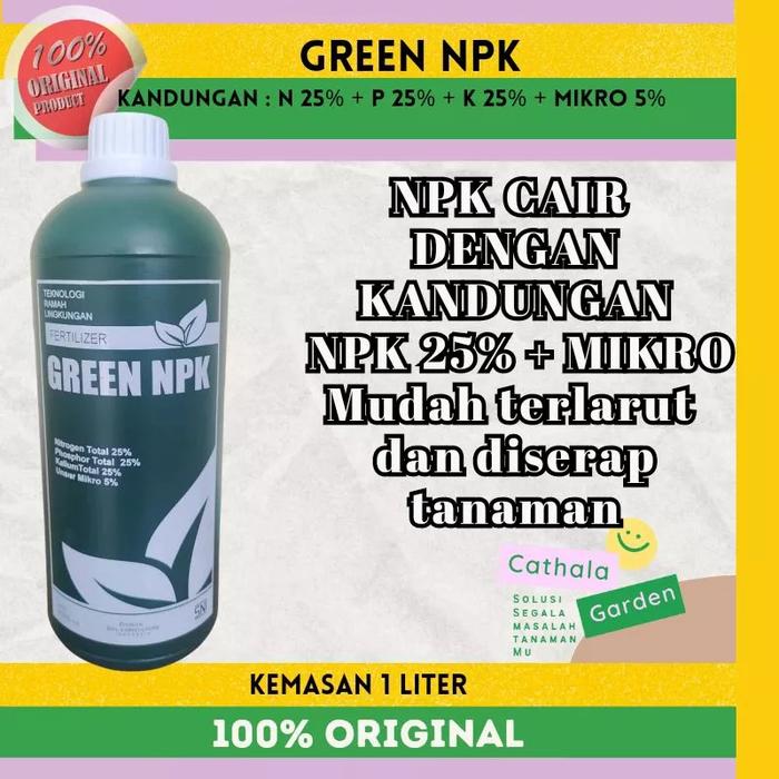 Jual GREEN NPK KEMASAN 1 LITER | PUPUK CAIR TANAMAN SISTEM SPRAY ...
