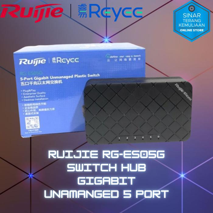 Jual RUIJIE RG-ES05G Switch Hub GIGABIT UNAMANGED 5 port - Kota ...