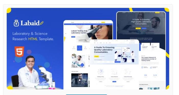Jual Labaid Laboratory & Science Research Bootstrap 5 HTML Template - Jakarta Selatan - prime ...