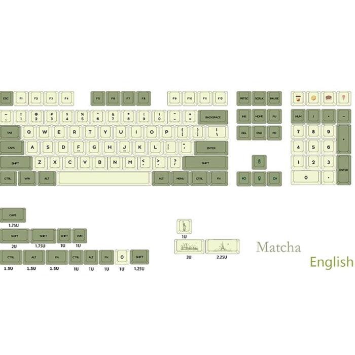 Jual Mechanical Keyboard Keycaps Matcha XDA Profile Keys PBT for KEY ...
