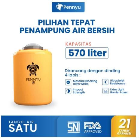 Jual PENNYU Tandon / Tangki / Toren Air Water Tank Kapasitas 500 liter ...