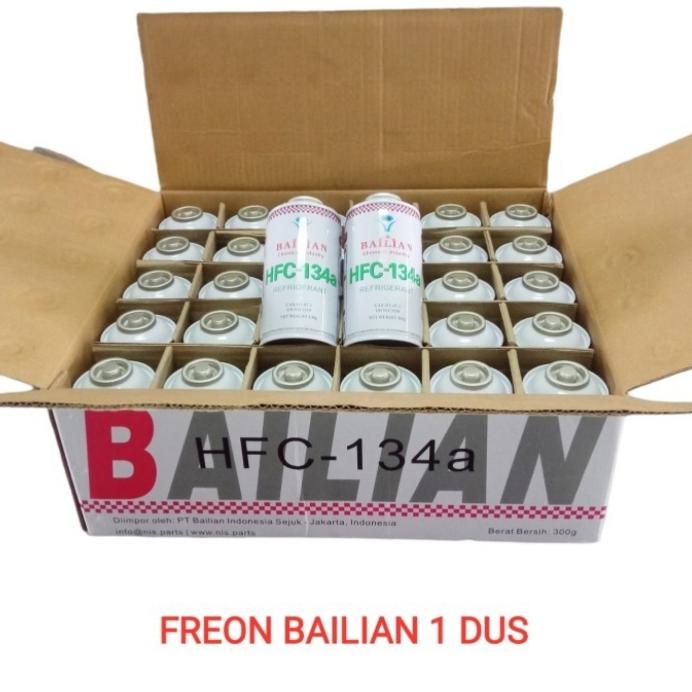 Jual 1 Dus Freon Kaleng Bailian AC Mobil HFC R134a Asli Original 30 Pcs ...