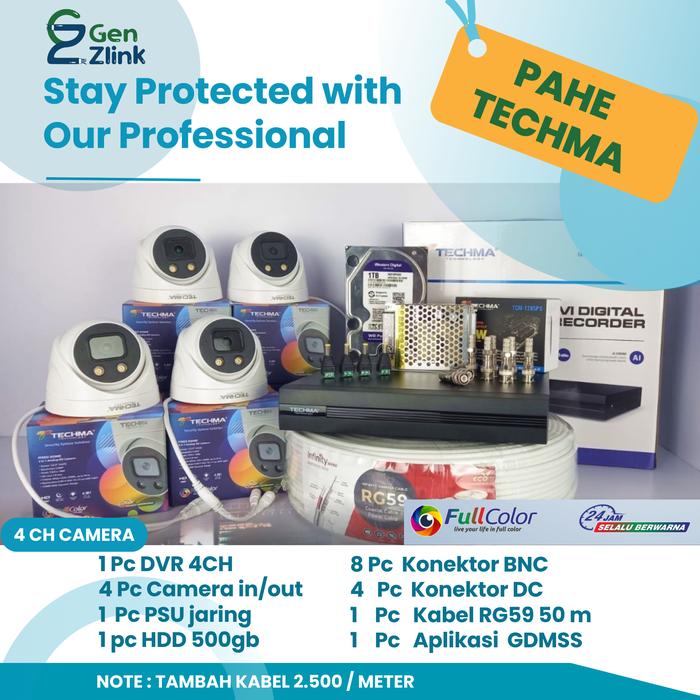 Jual CCTV Techma 4 Channel - Kota Surabaya - Gen-Zlink | Tokopedia