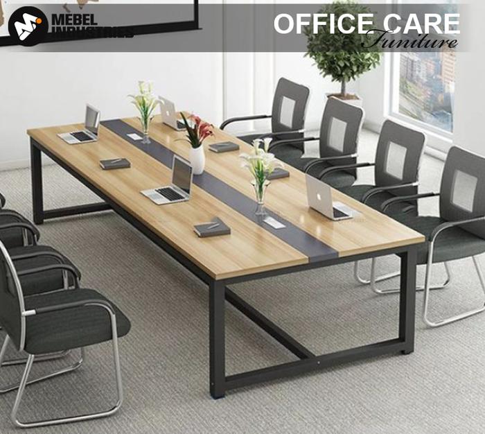 Jual Meja Meeting Kantor Kayu Mahogany 240 x 120 x 75 cm - Meja Rapat ...