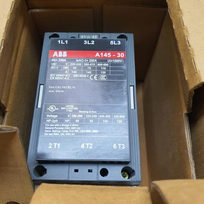 Jual A145-30. Contactor Abb 250A 3Pas. Coil 380Vac - Jakarta Barat ...