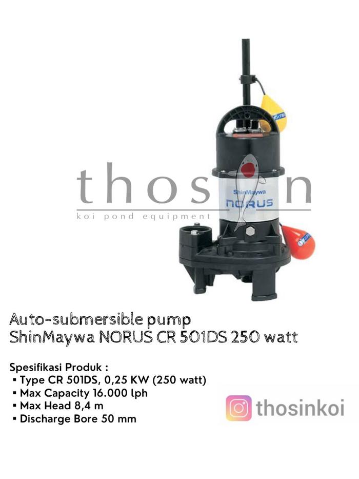 Jual Auto Submersible pump Shinmaywa Norus 250W Otomatis CR501DS F50 Japan - Kota Depok - Good ...