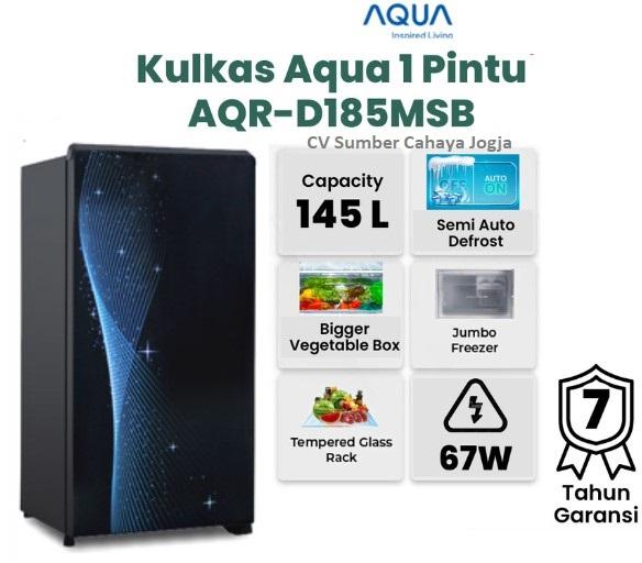 Jual AQUA Kulkas 1 Pintu 145L Big Freezer 67 Watt AQR-D185 D185 MSB D185MSB - Kota Yogyakarta ...