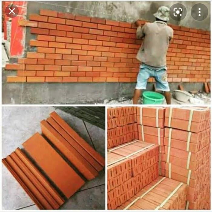 Jual bata tempel terakota, bata tempel tanah liat, bata tempel bakar - Kota Depok - Roster Asli ...