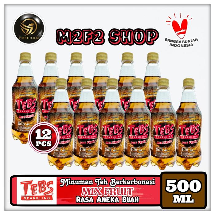 Jual TEBS Sparkling Soda Mix Fruit | Aneka Buah Botol Pet - 500 ml (12 ...
