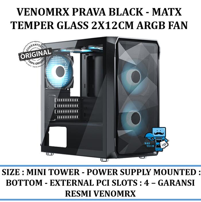 Jual Casing Pc Venomrx Prava Black Matx Temper Glass Argb Fan - Original - Jakarta Pusat - das ...