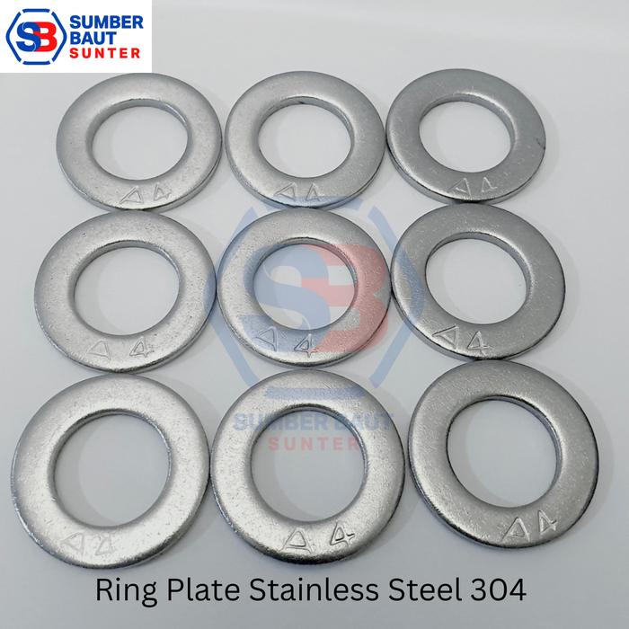 Jual M18 Ring Plat Stainless Steel 304 SS304 WP Washer Plate 18mm ...