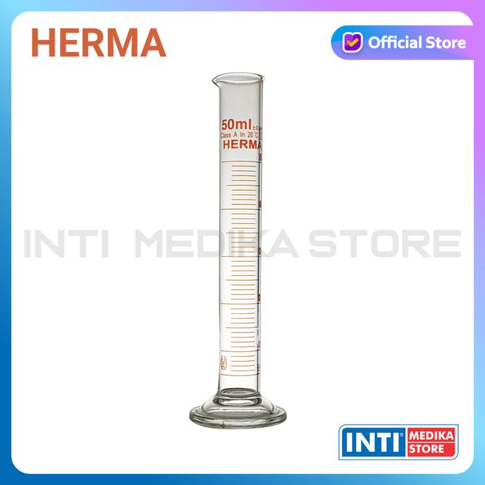 Promo HERMA - Gelas Ukur Kaca Lab | Measuring Cylinder Glass - 50ml ...