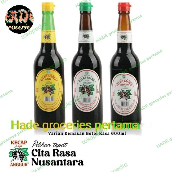 Jual KECAP CAP ANGGUR 600ML BOTOL ASIN MANIS SEDANG HANYA GOSEND INSTAN ...