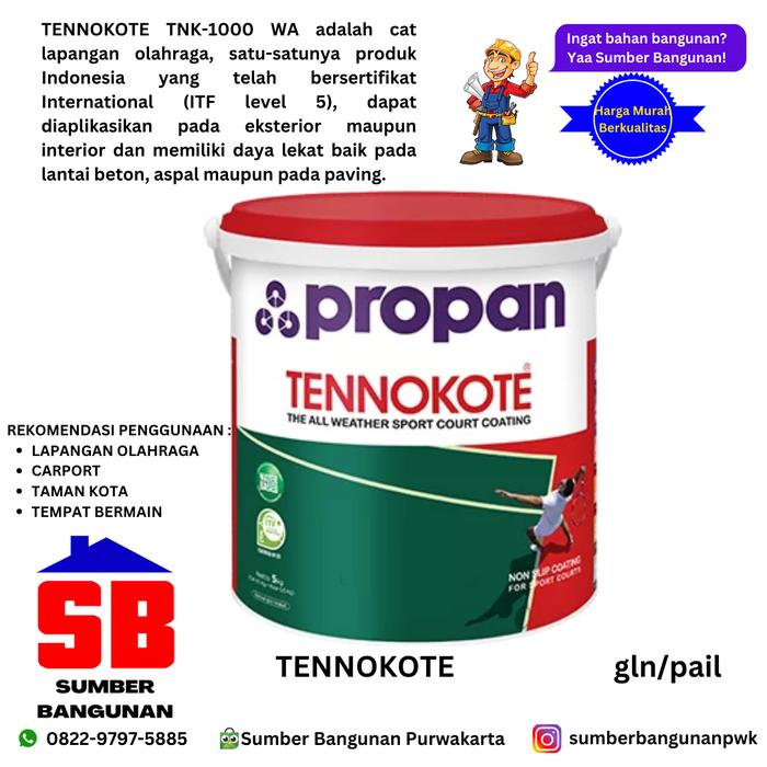 Promo CAT LAPANGAN PROPAN TENNOKOTE 5 KG TENIS OUTDOOR LANTAI BADMINTON ...