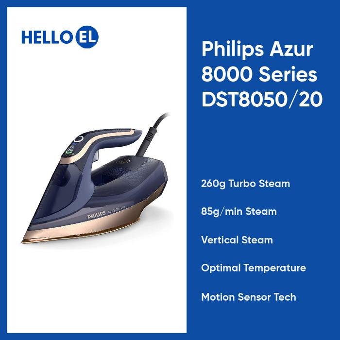 Jual Philips Azur 8000 Series 3000W 85 g/min DST8050/20 Steam Iron ...