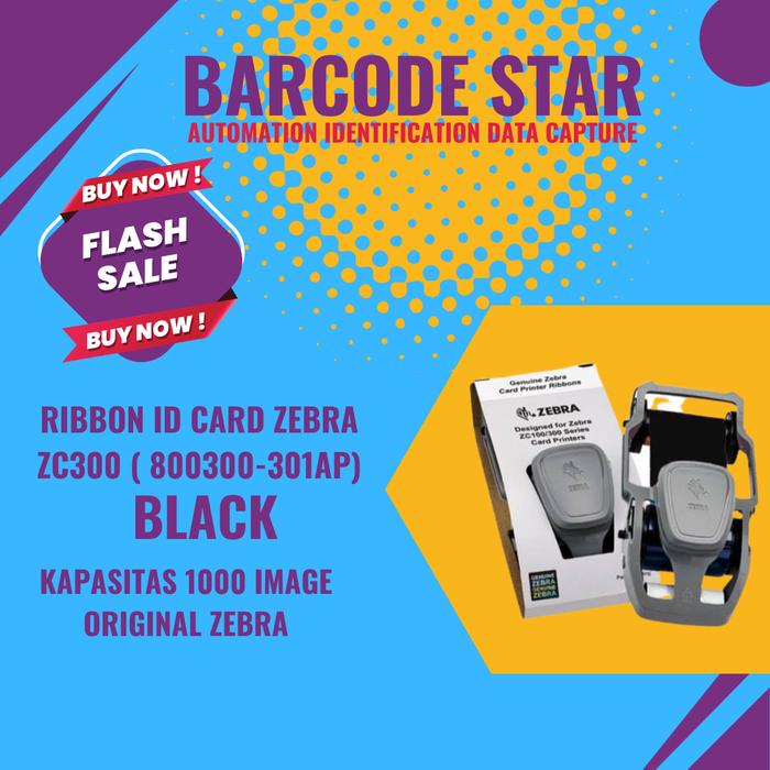 Jual Ribbon Black Zebra ZC300 / ZC100 Printer ID card - Jakarta Pusat ...