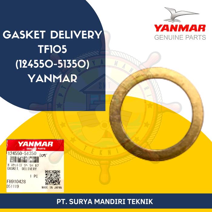 Jual GASKET DELIVERY TF105 124550-51350 YANMAR ASLI GENUINE - Kota ...