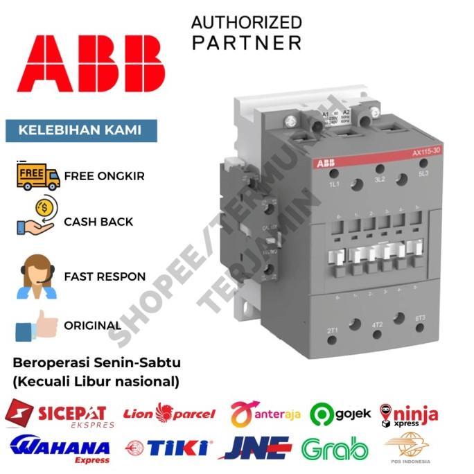 Jual Kontaktor Contactor Abb Ax115-30-11 220-230V 50Hz 55Kw ...
