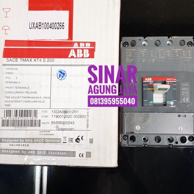 Jual Mccb Abb Xt4S 3Pole 250A 50Ka Breaker Abb Original - Jakarta Barat - Mitra Autopedia ...