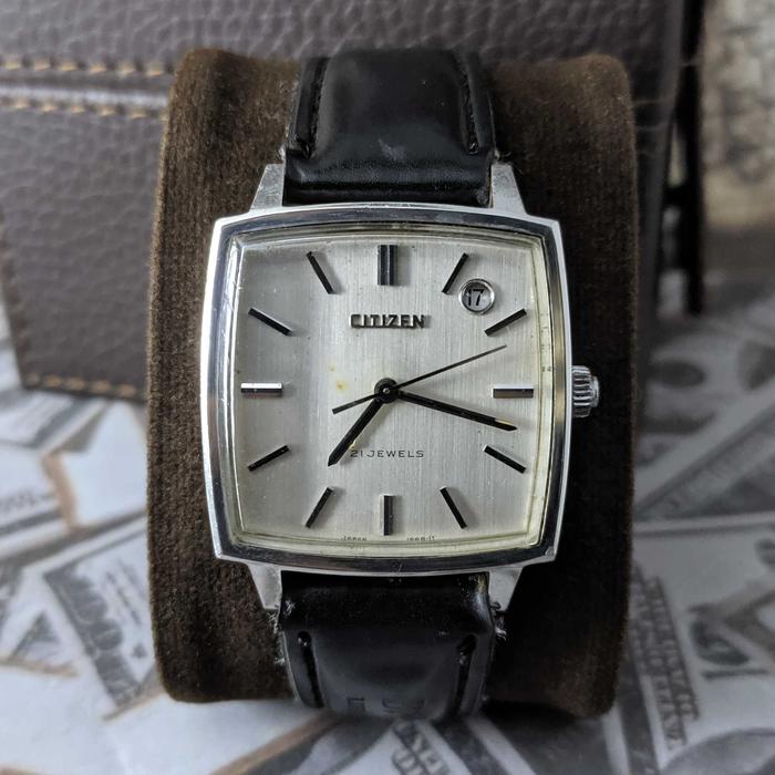 Jual JAM TANGAN RARE VINTAGE CITIZEN TANK AUTO DATER COMPACT 1968'S ...
