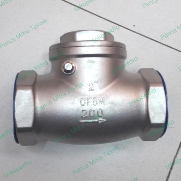 Jual 1" inch Swing Check Valve Drat Stainless SS316 / Klep Tabok ...