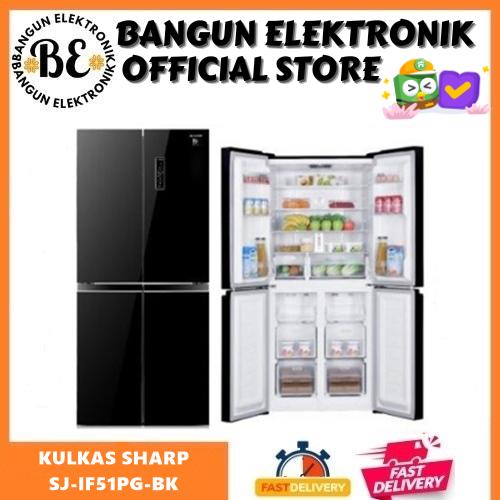 Promo KULKAS SHARP SJ-IF51PG-BK SIDE BY SIDE INVERTER PLASMACLUSTER ...