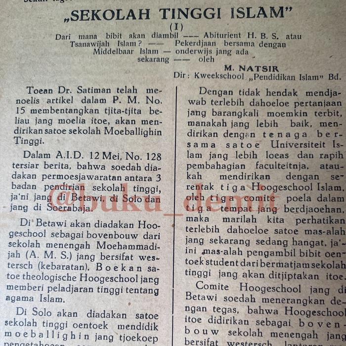 Jual Majalah Al Lisaan 1938 - Persatoean Islam A. Hassan Gabung Miai Di ...