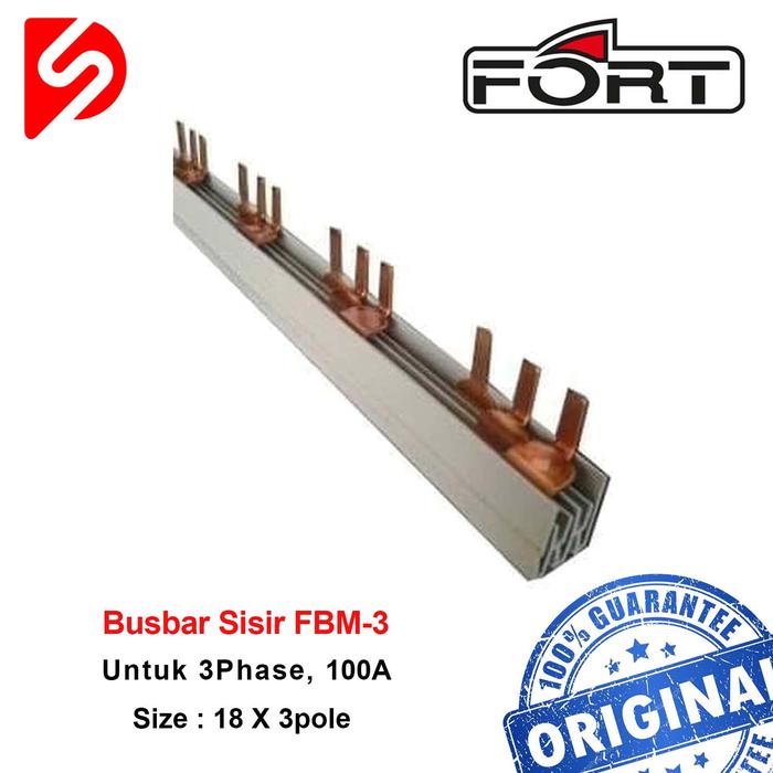 Jual Busbar Sisir untuk MCB FBM-3 100A 18 X 3Pole untuk 3Phase FORT ...