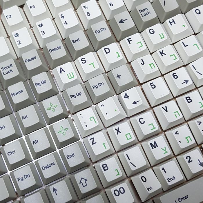 Jual Shenpo Retro Hebrew Green PBT Dye Sub Keycaps Set - Kota Surabaya ...