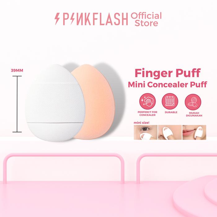 Promo PINKFLASH Mini-Size Puff Finger Shape Puff Soft Cosmetic Sponge ...