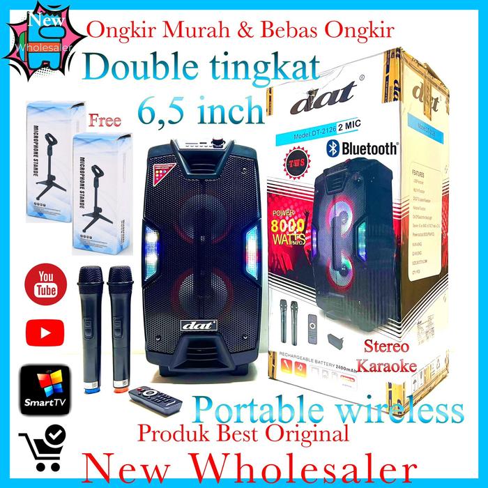 Jual Speaker Sound wireless mic Dat DT2126Max Original 6.5 inch tingkat - Jakarta Barat ...