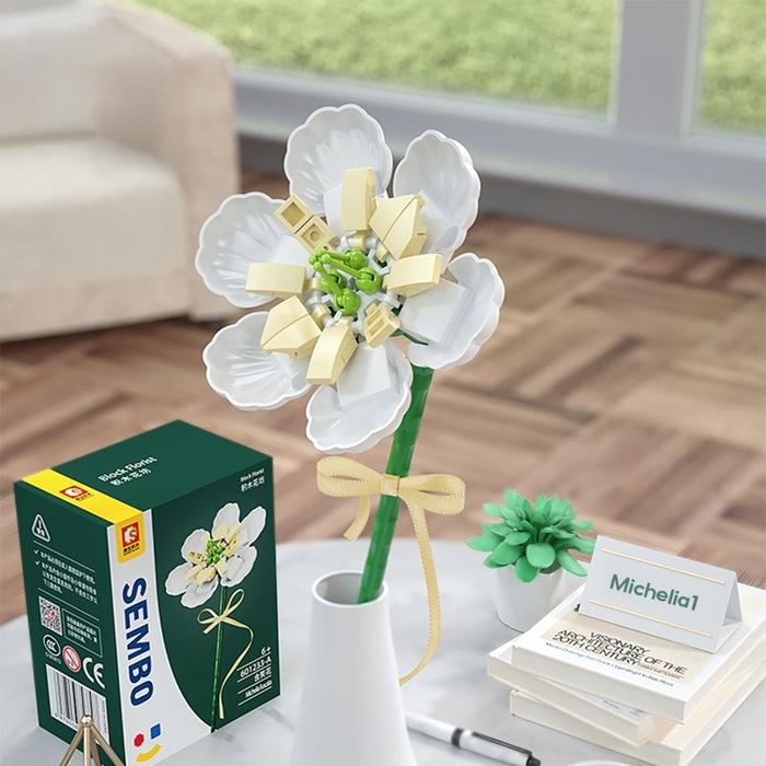 Jual Mainan Diy Anak Building Blocks Flowers DIY Bunga Mainan Balok Toy ...