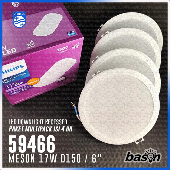 Promo PHILIPS Multipack isi 4 bh Meson 59466 - LED Downlight 17W 6 inch ...
