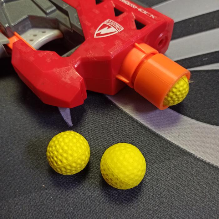 Jual Nerf Bigshock with custom barrel adapter - elite dart + rival ball ...