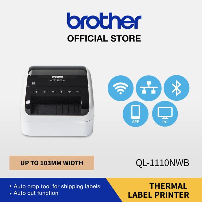 Promo Brother QL-1110NWB Printer Label DKTape Barcode Label Maker ...