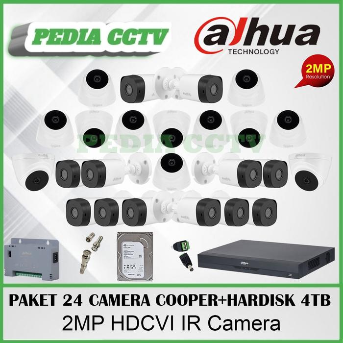 Jual PAKET CCTV 24 CHANNEL 24 CAMERA 2MP DVR 32 CHANNEL + HARDISK 4TB ...