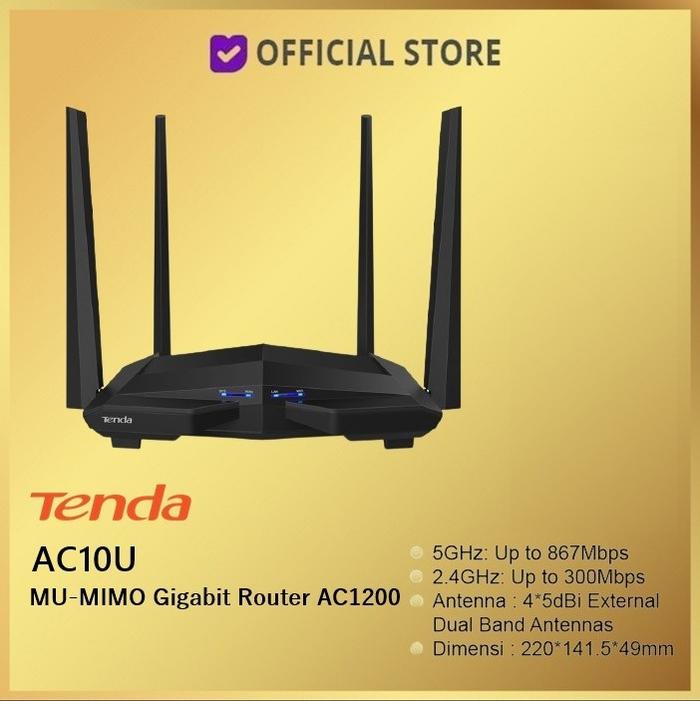 Jual Tenda Ac10u Smart Dual-band Gigabit Mumimo Ac10 U Wireless Router ...
