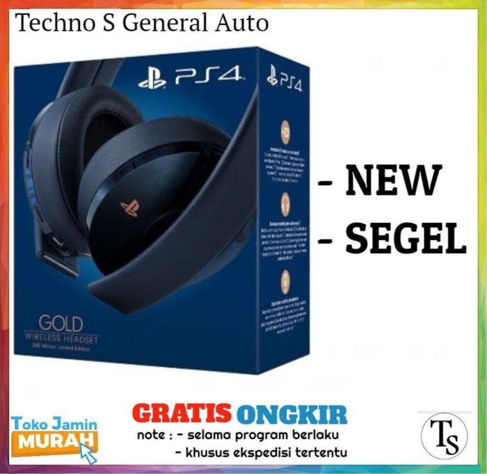 Jual PS4 Headset Gold Original Sony - New Headset Gold PS4 Stereo Wireless - midnight blue, non ...