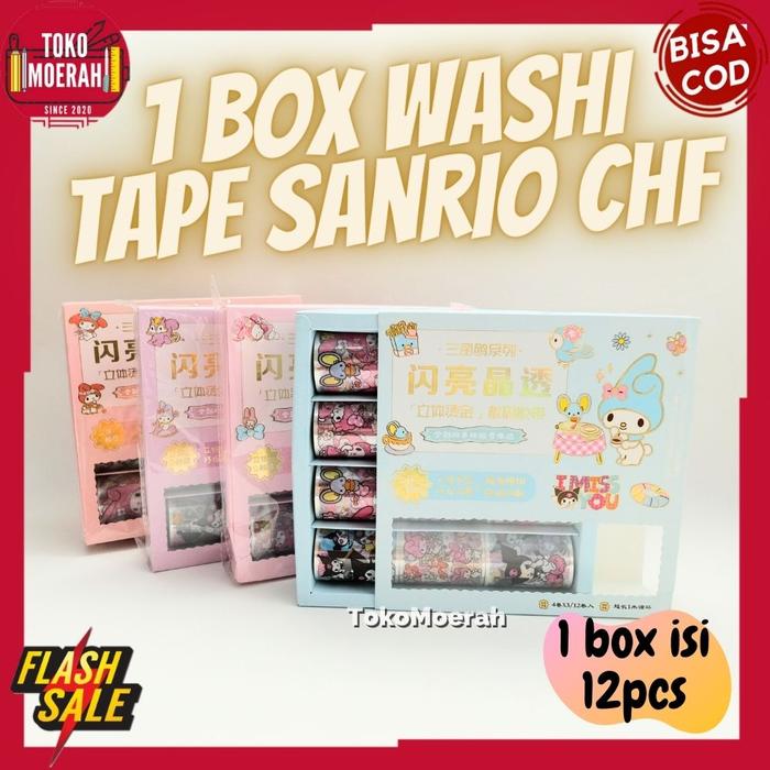 Jual STIKER SANRIO CHF 1 BOX 12 ROLL WASHI TAPE SELOTIP SANRIO STIKER ...