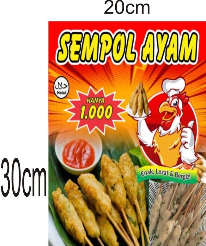 Jual stiker vinyl sempol ayam paling murah ukuran sesuai gambar - Kab ...