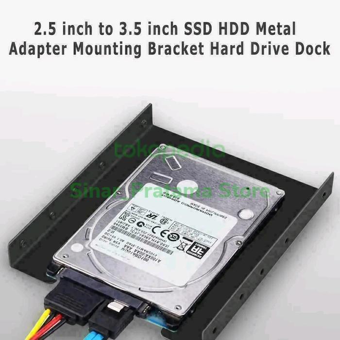 Jual Adapter Bracket HDD SSD 2.5 To 3.5 Internal Docking Converter ...
