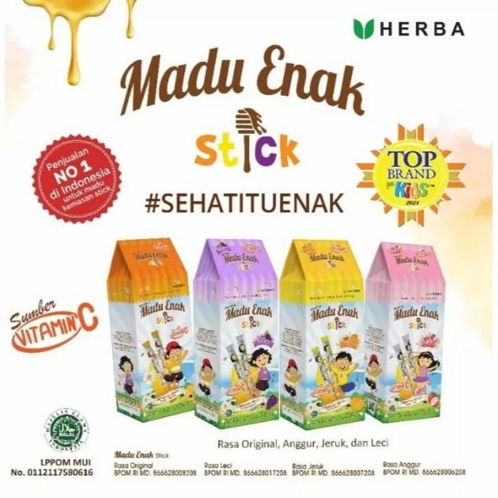 Jual MADU ENAK Stick Minuman Madu Rasa All Variant 300gr - 20Stick ...