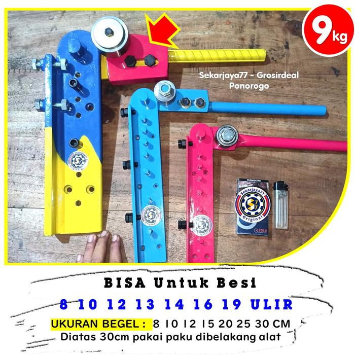 Jual Alat Pembengkok Bending Besi ASLI BISA besi 12 13 14 16 19 Ulir ...