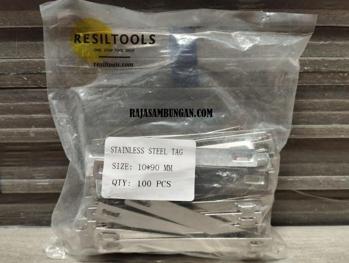 Jual Isi 100 Plat Tag Name 10 x 90 mm Penanda Kabel Tis Stainless 1 x 9 ...