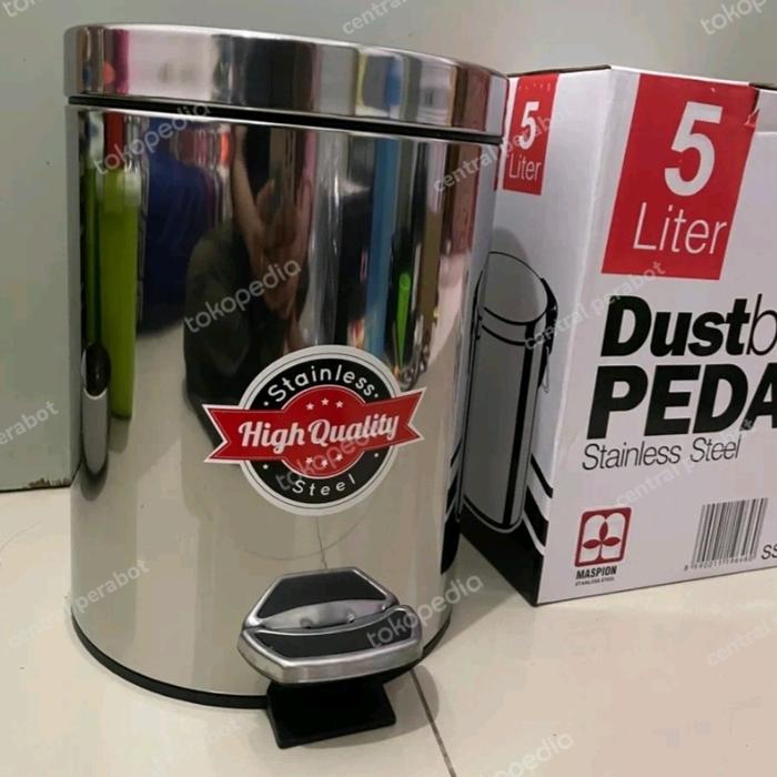 Jual Tempat sampah injak stainless 5 liter maspion/tempat sampah pedal ... Jual Tempat sampah injak stainless 5 liter maspion/tempat sampah pedal ...