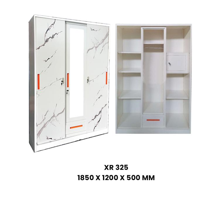 Jual Lemari Baju Besi - Lemari Pakaian Besi Sliding / 2 Pintu / 3 Pintu [KHUSUS BANDUNG] - XR325 ...